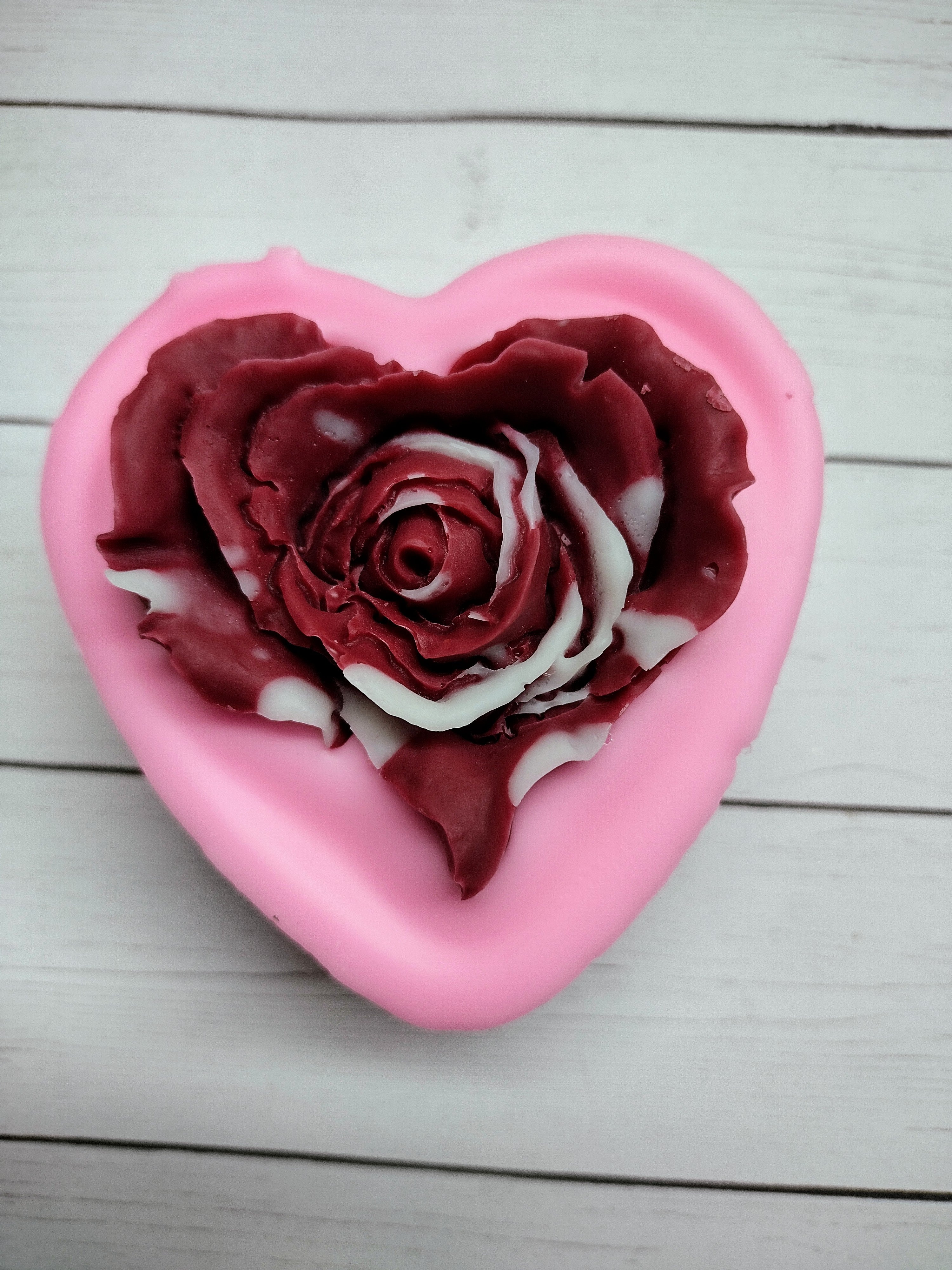 Wax Melt, Wax Tart, Soy Blended Wax, Heart, Rose, Valentine's Day ...